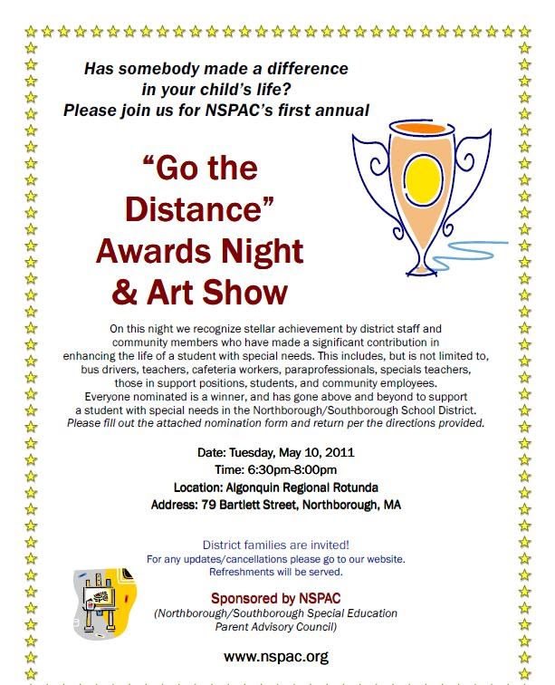 Nominations sought for NSPAC Go the Distance Awards - My Southborough