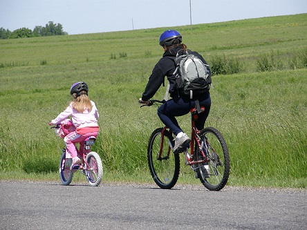 For drivers and bicyclists: Share the road reminder and area bike trails