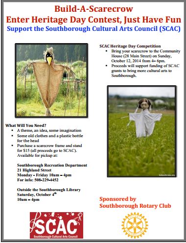 Get ready for fall...Heritage Day scarecrow competition is right around ...