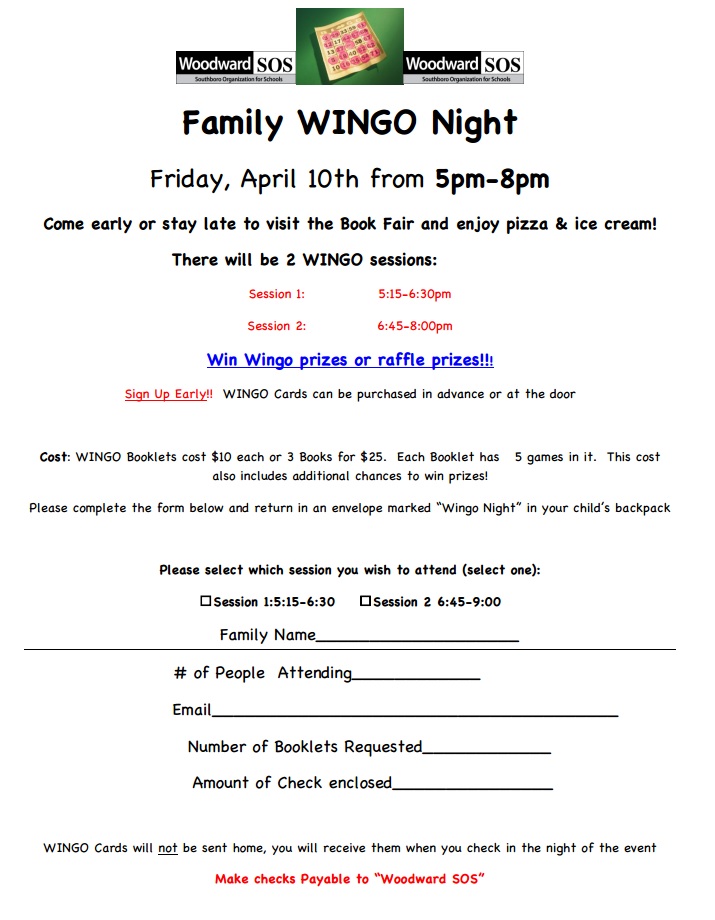 Save the date for Wingo - April 10 - My Southborough