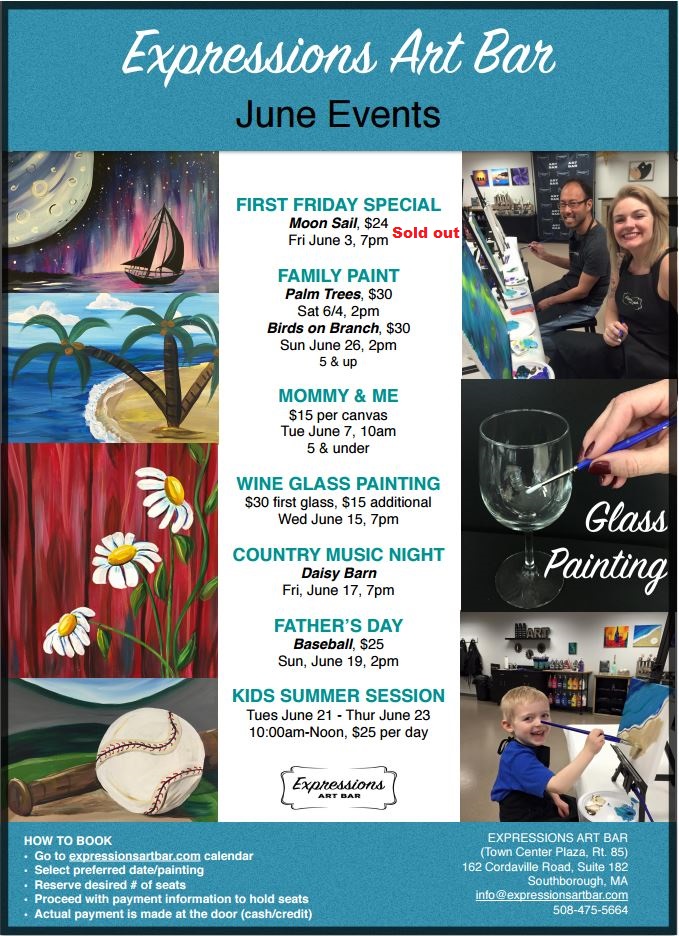 Expressions Art Bar June highlights - My Southborough