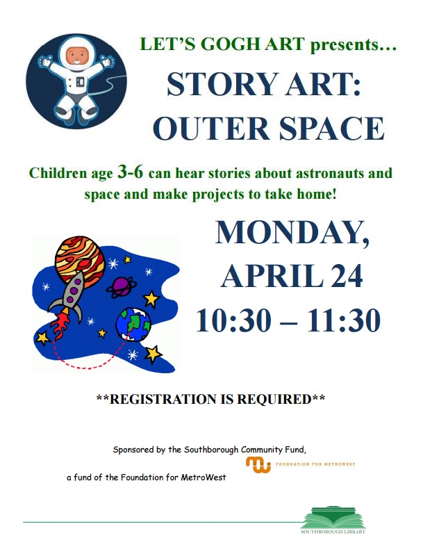 Outer Space & Art: Kids program Monday morning - My Southborough
