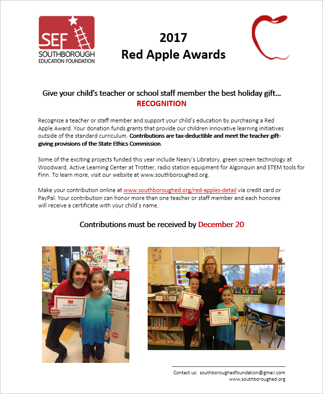 Red Apple Awards: The holiday gift that honors teachers and helps ...