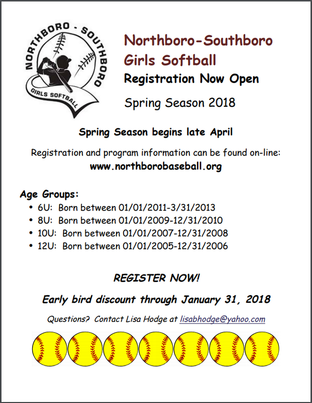 Spring Softball: Register by January 31st for Early Bird rate - My ...