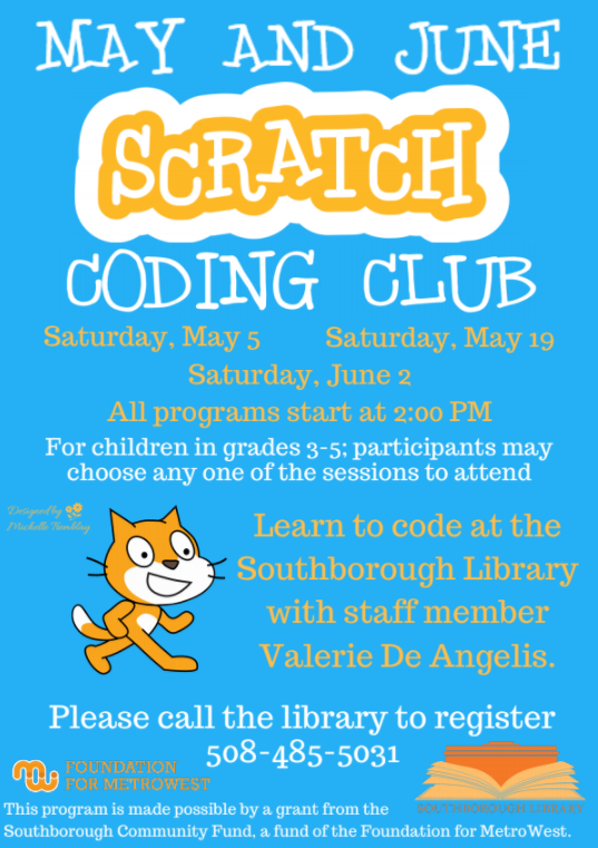 Coding Club for 3rd - 5th graders: More Scratch at the Library starting ...