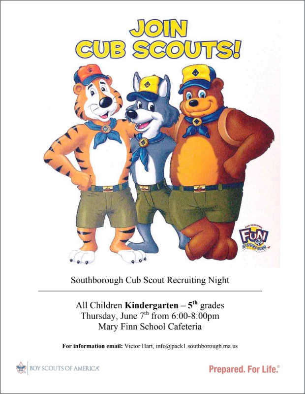 Cub Scout information night - Thursday (future Kindergarteners - 5th ...