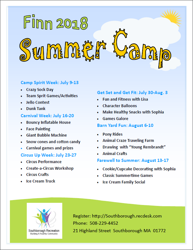 Summer Camps and programs through Rec - My Southborough