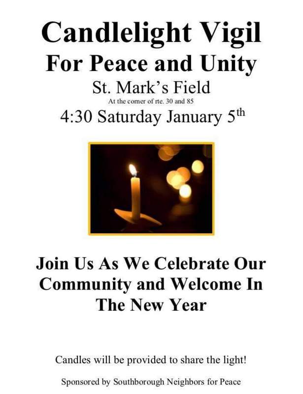 Outdoor Vigil for Peace and Unity - January 5th - My Southborough