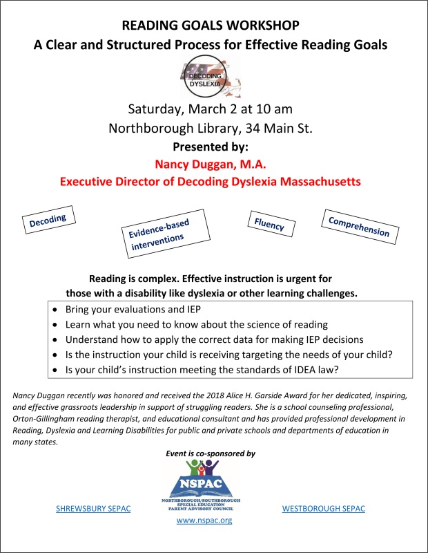 Reading Goals Workshop for parents of children with learning ...