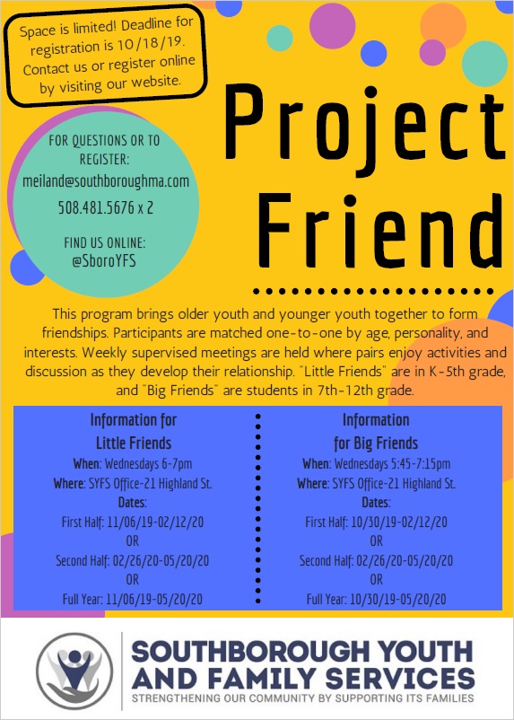 Project Friend-ships between younger and older kids; Project Friend ...