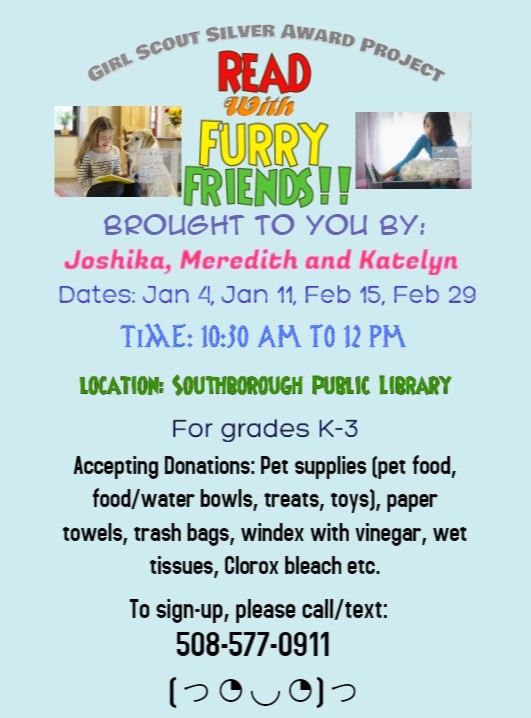 Read with Furry Friends on Saturdays starting this weekend - My ...