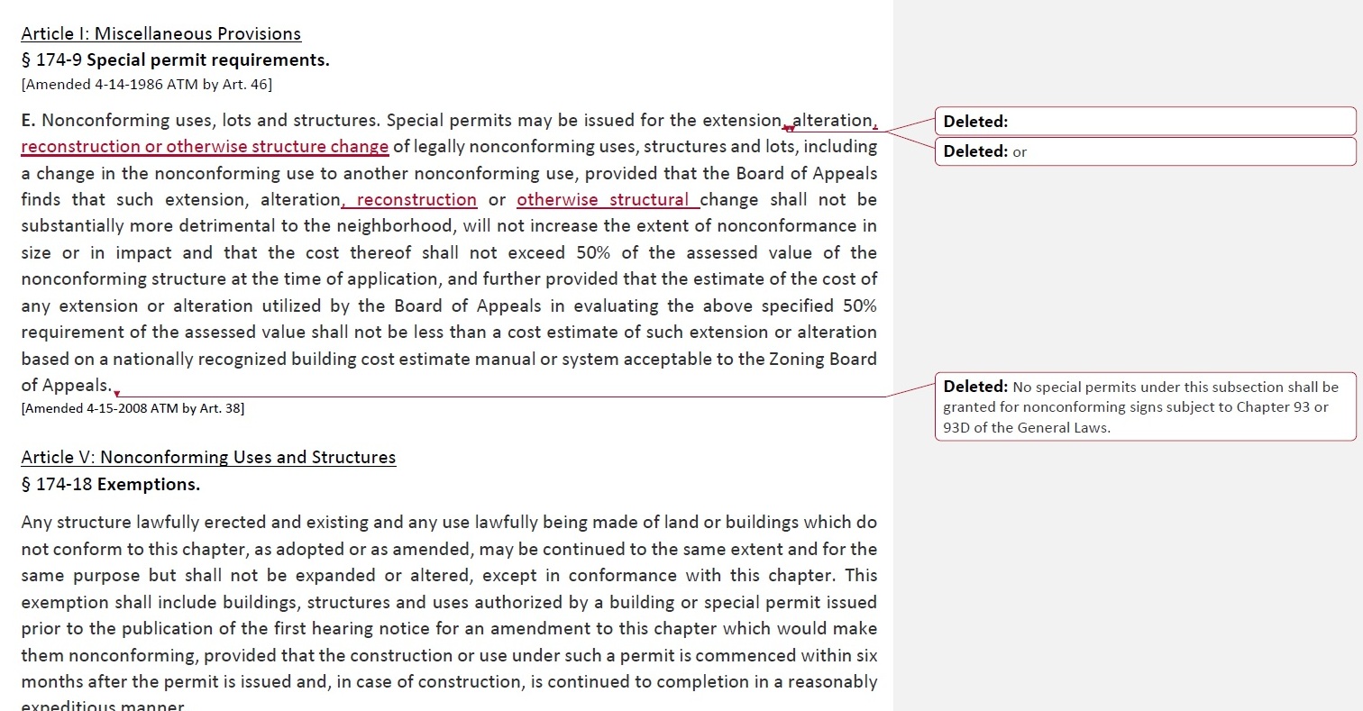 ZBA proposing zoning amendments for “Nonconforming uses, lots, and ...