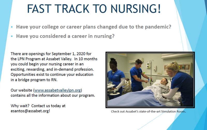 Apply now for Assabet's "Fast Track to Nursing" program - My Southborough