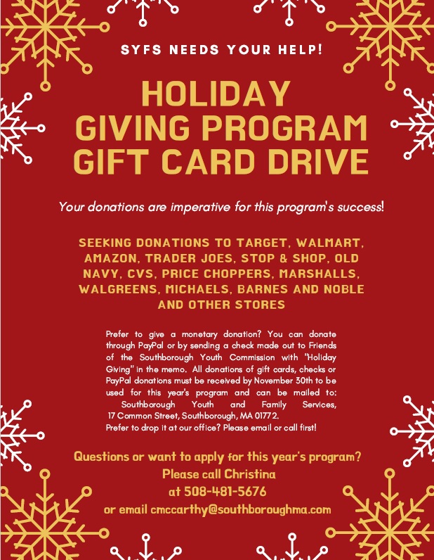 Apply ASAP for support through SYFS' Holiday Giving program - My ...