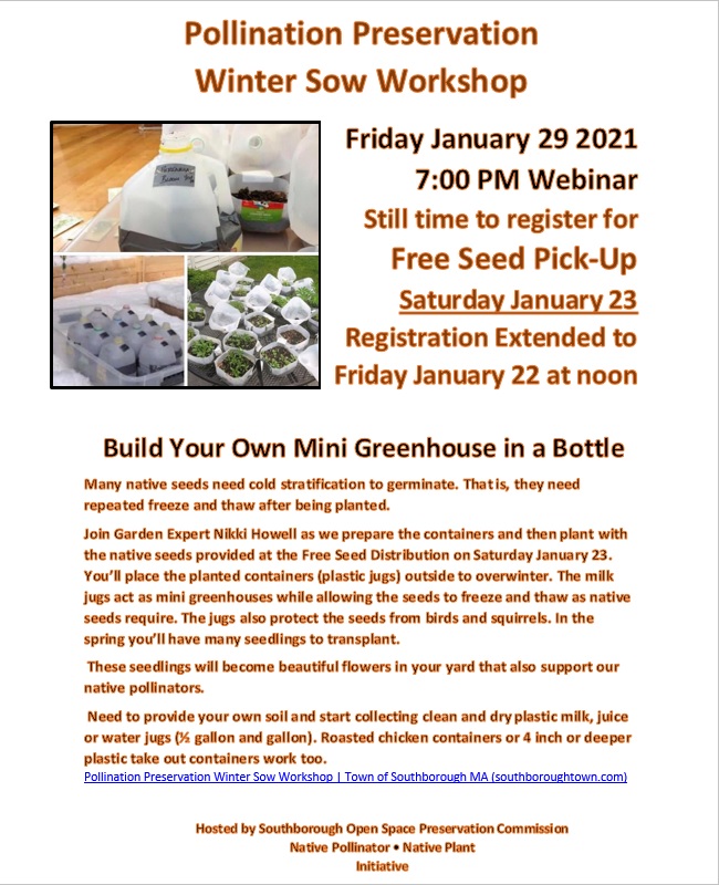 Register now for Winter Sow program to support Native Pollinator • Native Plant initiative ...