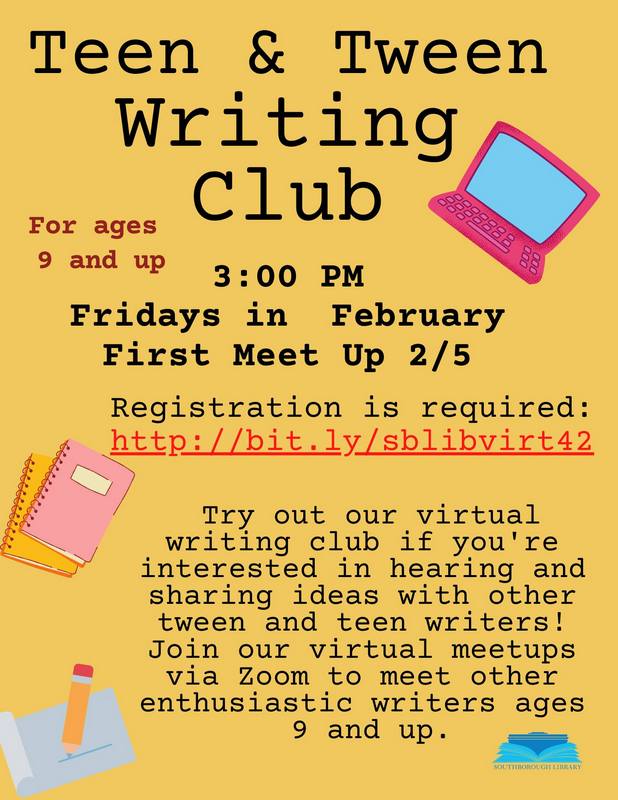 Teens & Tweens (ages 9-18) invited to enjoy and share writing - starts ...