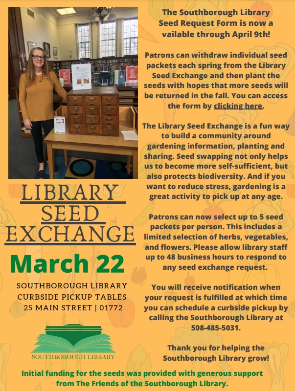 Library Seed Exchange 2021: Request form for curbside pickup is open ...