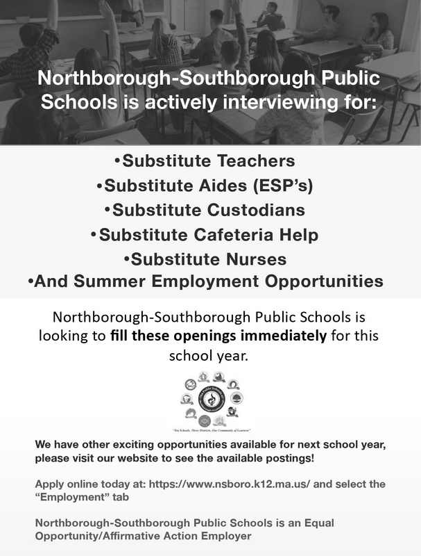 Schools seeking Substitutes - teachers, aides, custodians, cafeteria ...