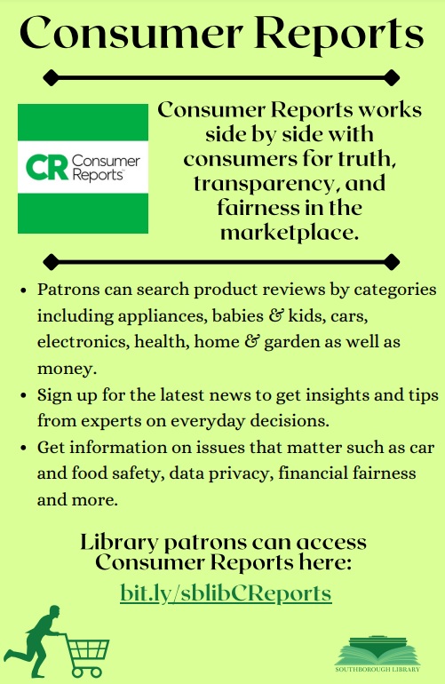 Access Consumer Reports using your Southborough Library card. - My ...