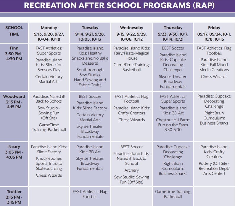 Rec Fall Programs: Karate, Archery, PreK Sports, Senior Golf, Yoga, and ...