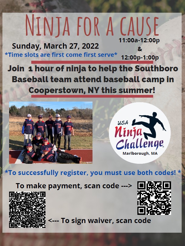 "Ninja Challenge" fundraiser for Southborough baseball to attend ...