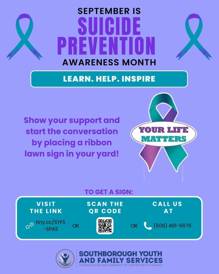 Suicide Prevention Awareness Month reminder - My Southborough