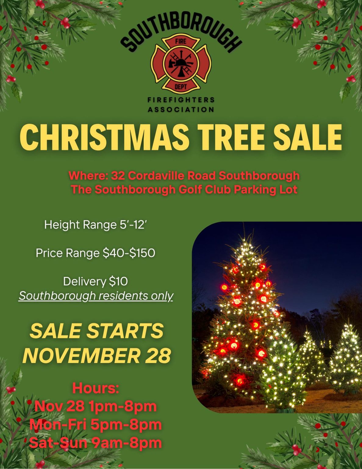SFA Christmas Tree Sale starts Friday afternoon - My Southborough