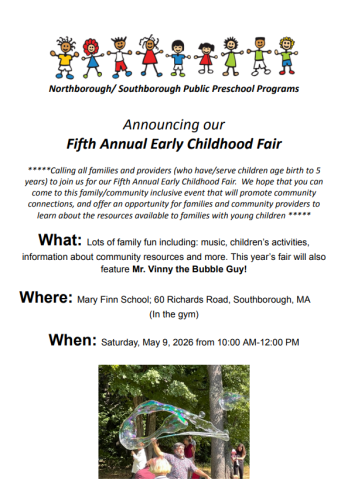 Early Childhood Fair — May 9th - My Southborough